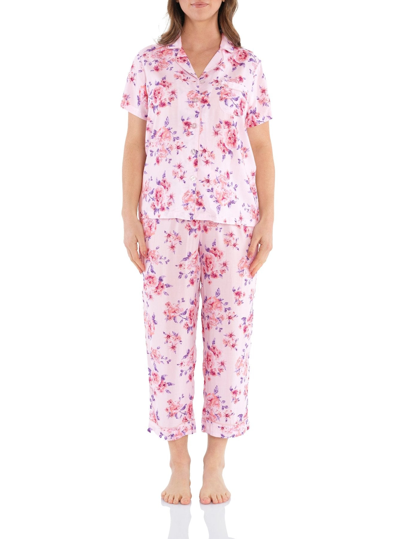 Kyoto Viscose ⅞ Pyjama Set | Women's Summer Pyjamas | Magnolia Lounge ...