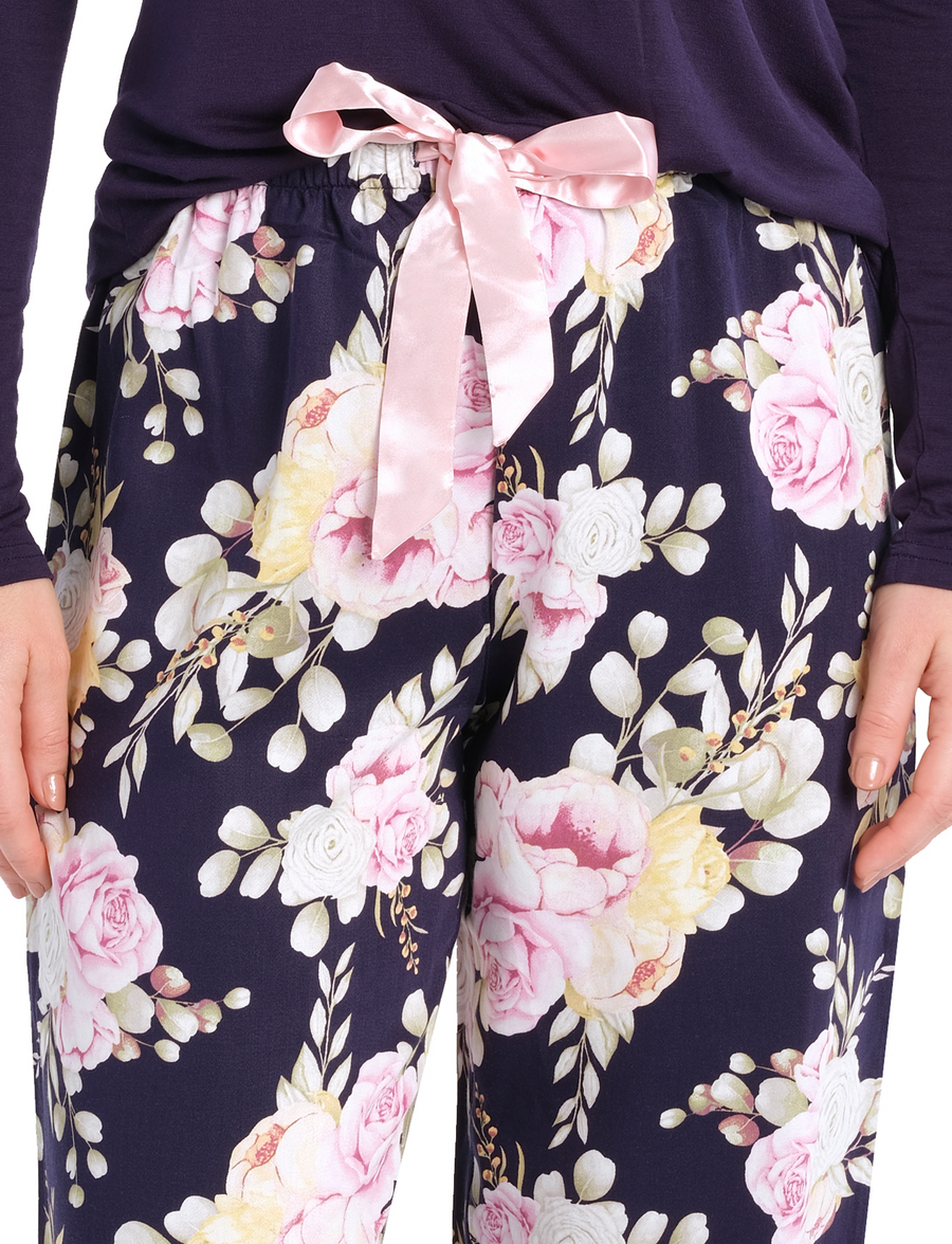 Twilight Floral Cotton Viscose Classic Pyjama Pant | Women's Winter ...